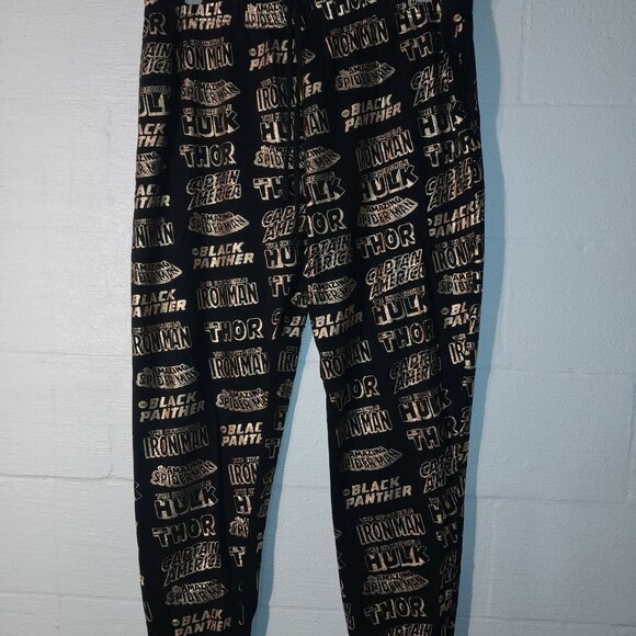 Marvel | Pants | Marvel Comics Sweatpants Joggers Black Gold Superhero ...